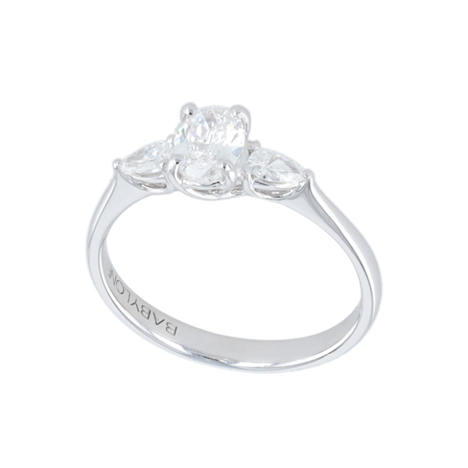 Solitaire Diamant Ovale 0.52 Ct. - Babylone Bijouterie